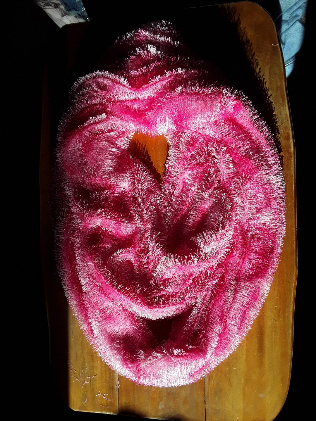 Fluffy Pink Infinity Scarf - Etsy