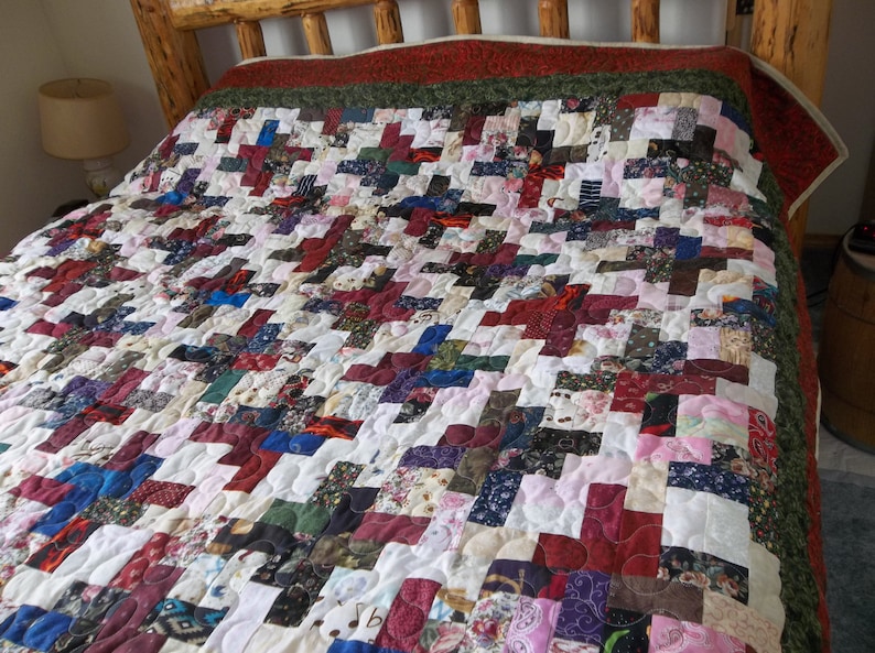 Dark Verses Light Rectangles Double Size Quilt - Etsy