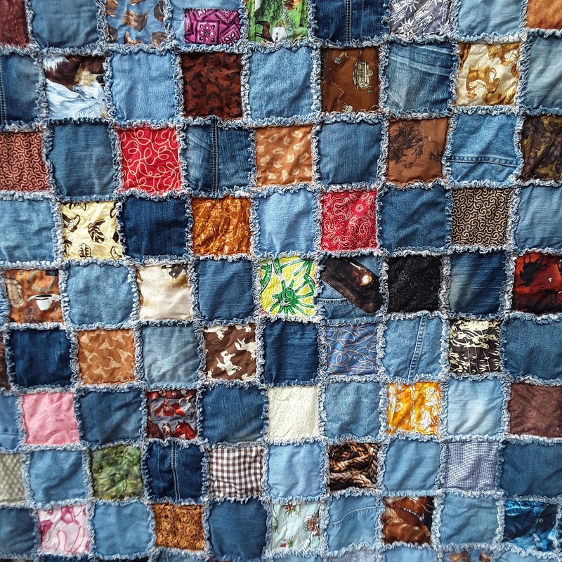 Pink Grey Rag Quilt - Etsy