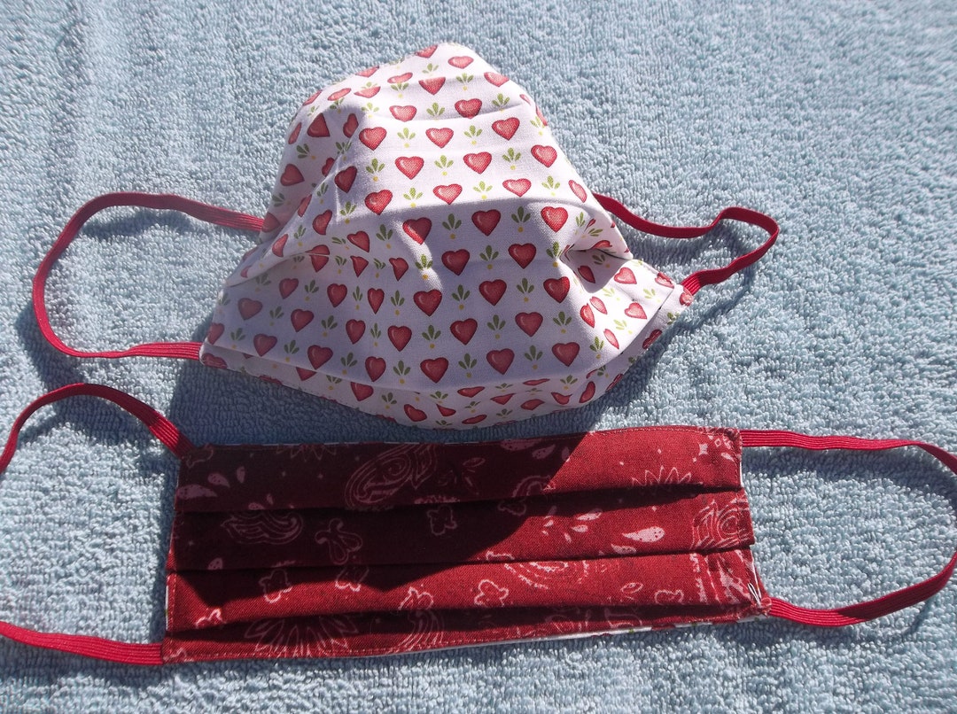 Adult Reversible Double Layer Cotton Face Mask - Etsy