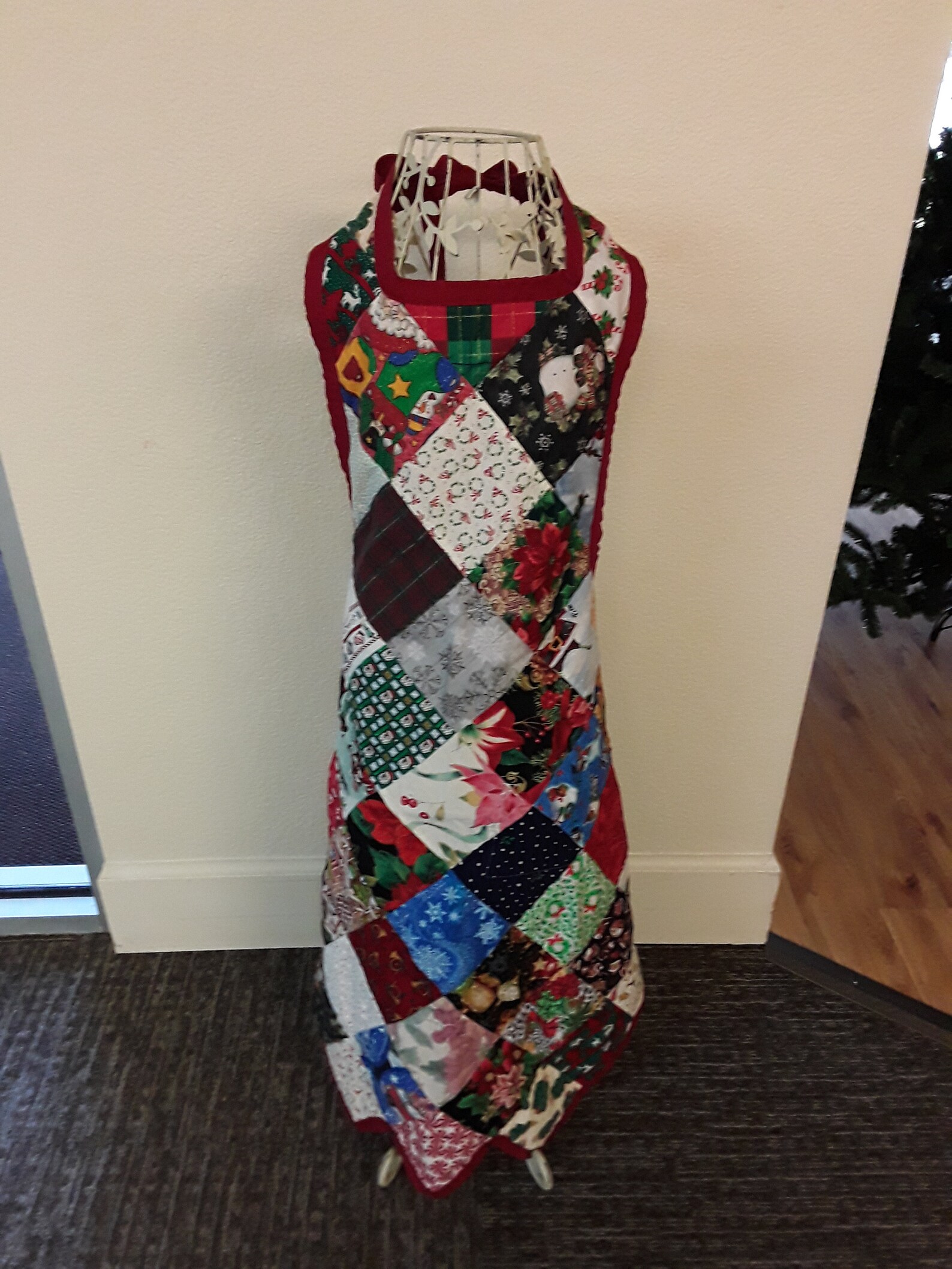 Adult Reversible Christmas Charm Square Apron - Etsy