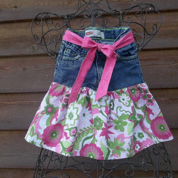 Girls Denim Skirt - Etsy