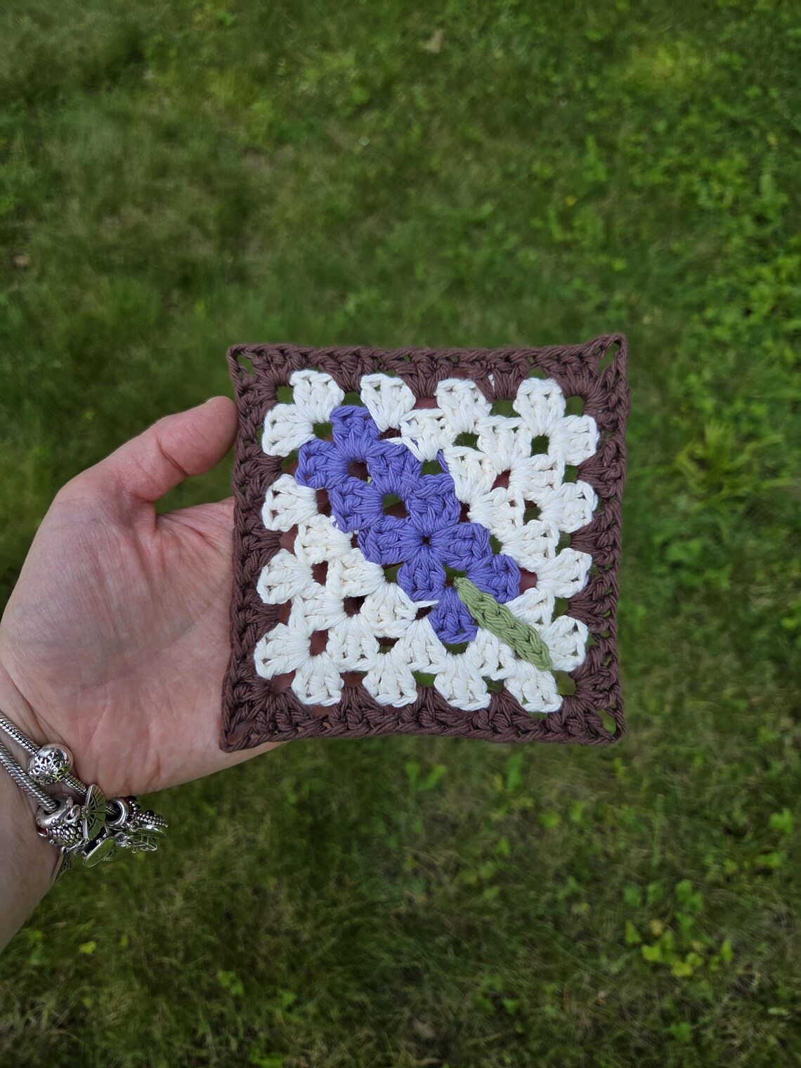 Lavender Granny Square Crochet Pattern - PDF Download - Easy Colorwork ...