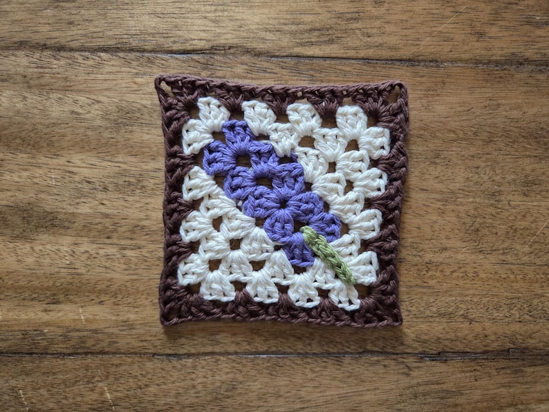 Lavender Granny Square Crochet Pattern - PDF Download - Easy Colorwork ...