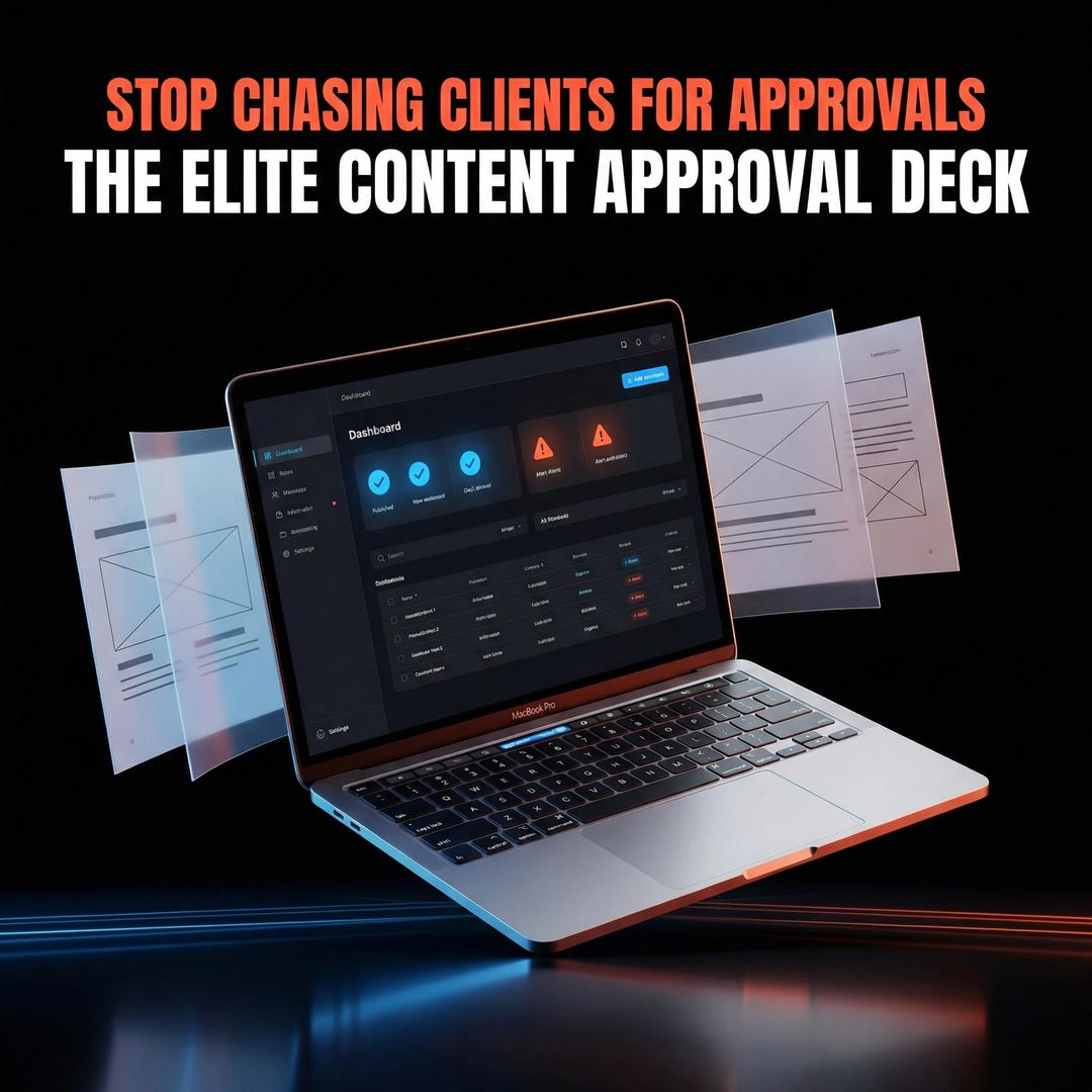 Content Approval Deck Canva Template | Social Media Manager Client ...