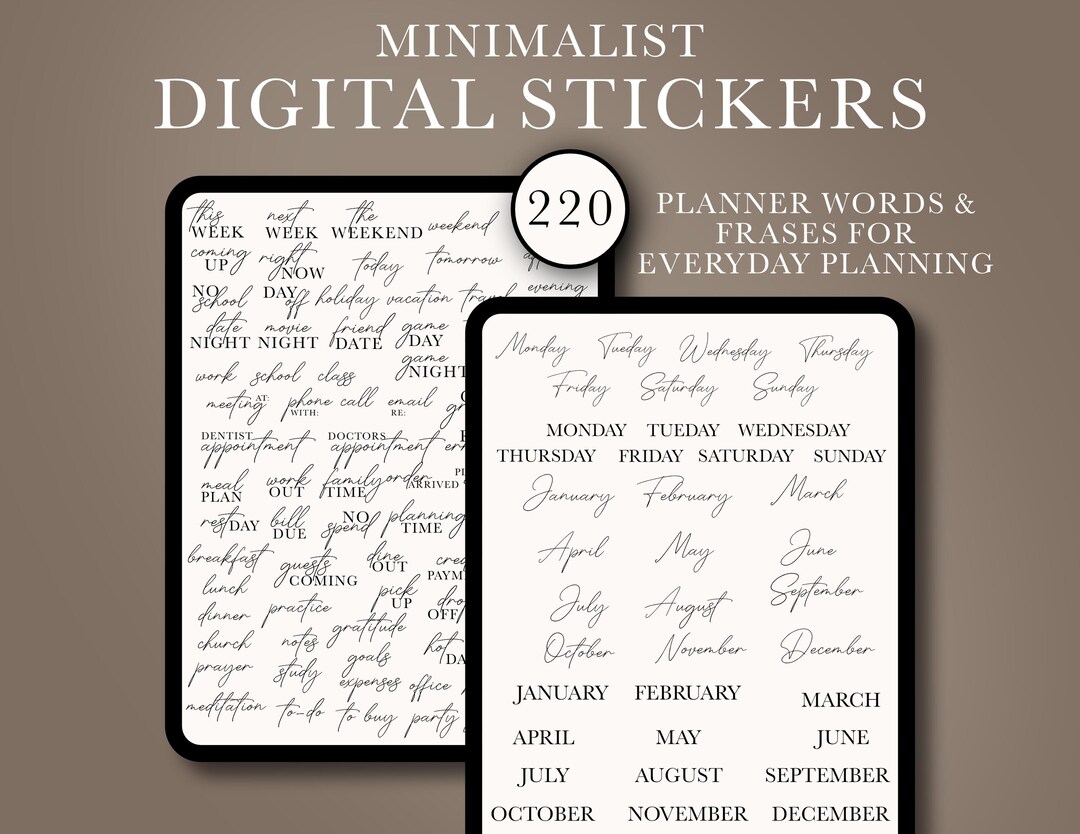 Noteful Planner Words & Frases, Digital Goodnotes Stickers Book ...