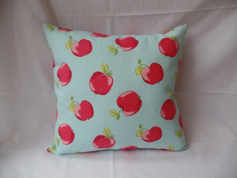 Clearance Modern 16 Blue Red Apple Cushion Cover - Etsy