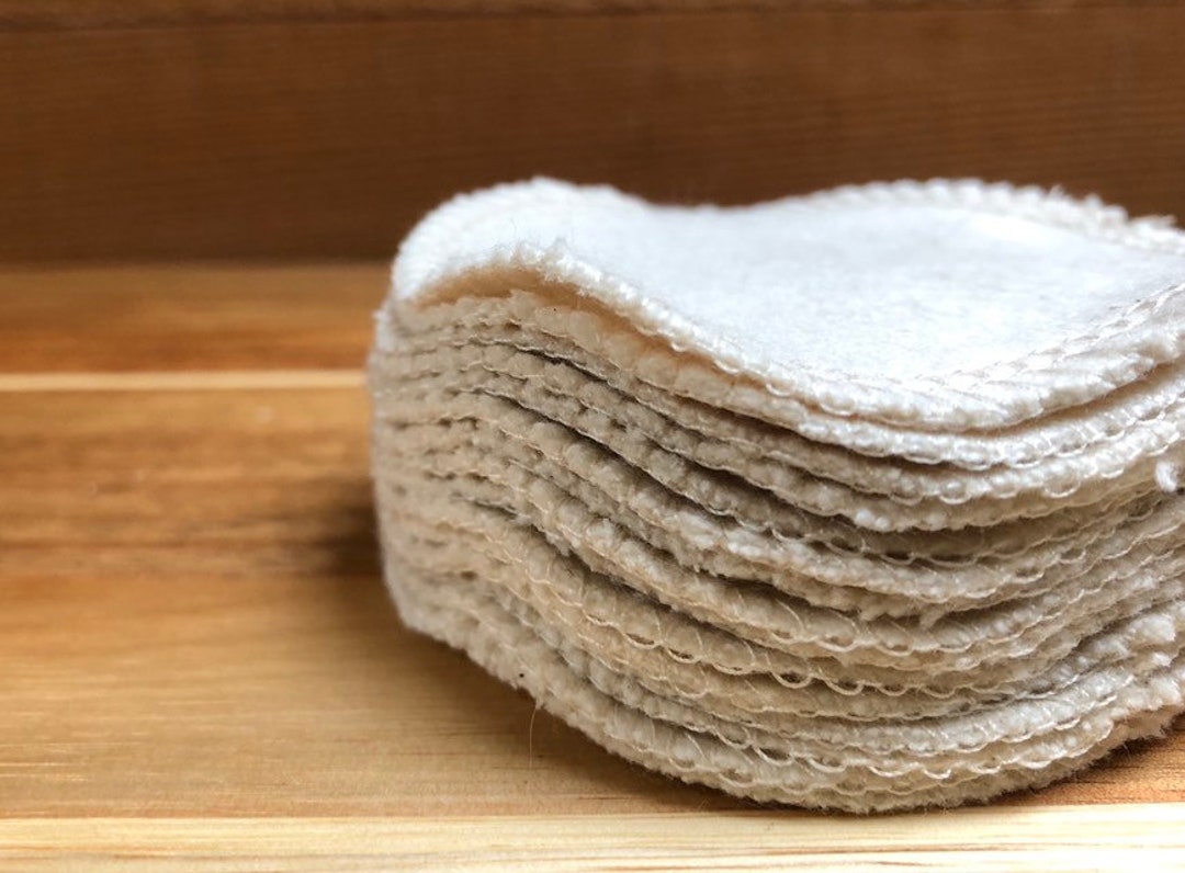 Organic Reusable Facial Rounds, 20 Organic Cosmetic Rounds, Zero Waste ...