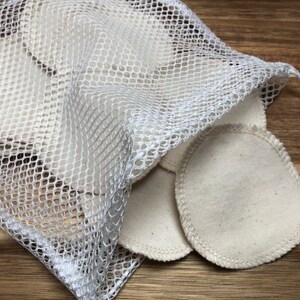 LARGE Organic Reusable Facial Rounds, 10, 20, or 30 Organic Cosmetic ...