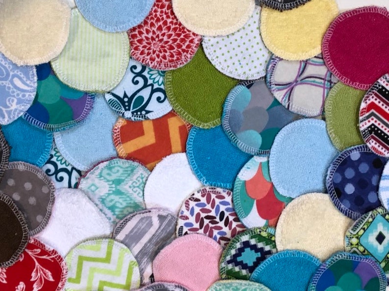 Reusable Facial Rounds, Terry Cloth Cosmetic Rounds, Makeup Remover ...