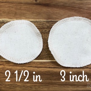 LARGE Organic Reusable Facial Rounds, 10, 20, or 30 Organic Cosmetic ...