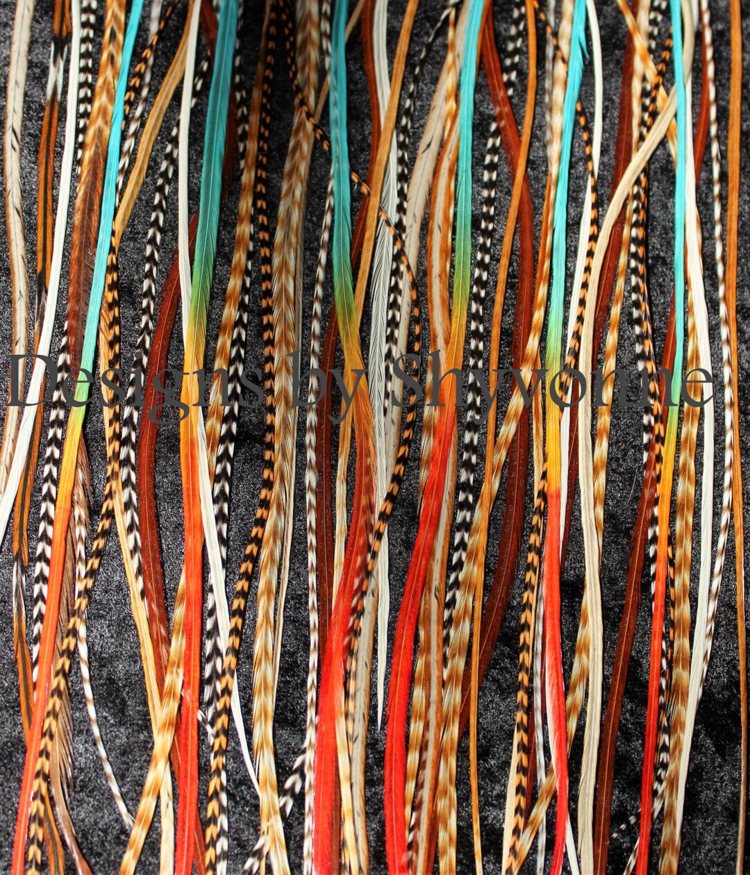 100 Loose Feathers 9-12” (23-31cm) Premium Natural and Color Mix Hair ...