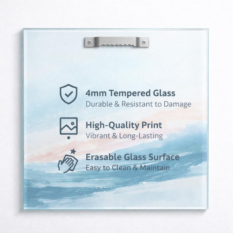 Tempered Glass Wall Art - Aqua Agate Mosaic, Luxury Modern Living Room ...