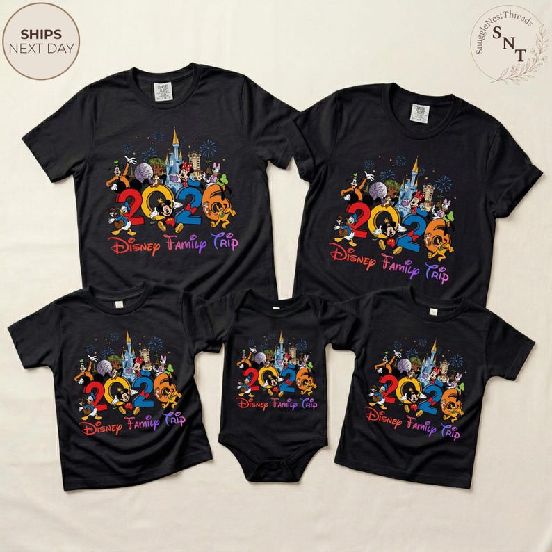 Custom Disney Family Trip Shirt, 2026 Disney Vacation Tee, Mickey ...