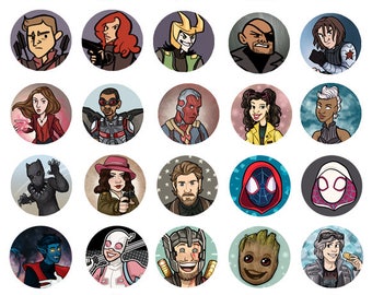 Superhero button | Etsy