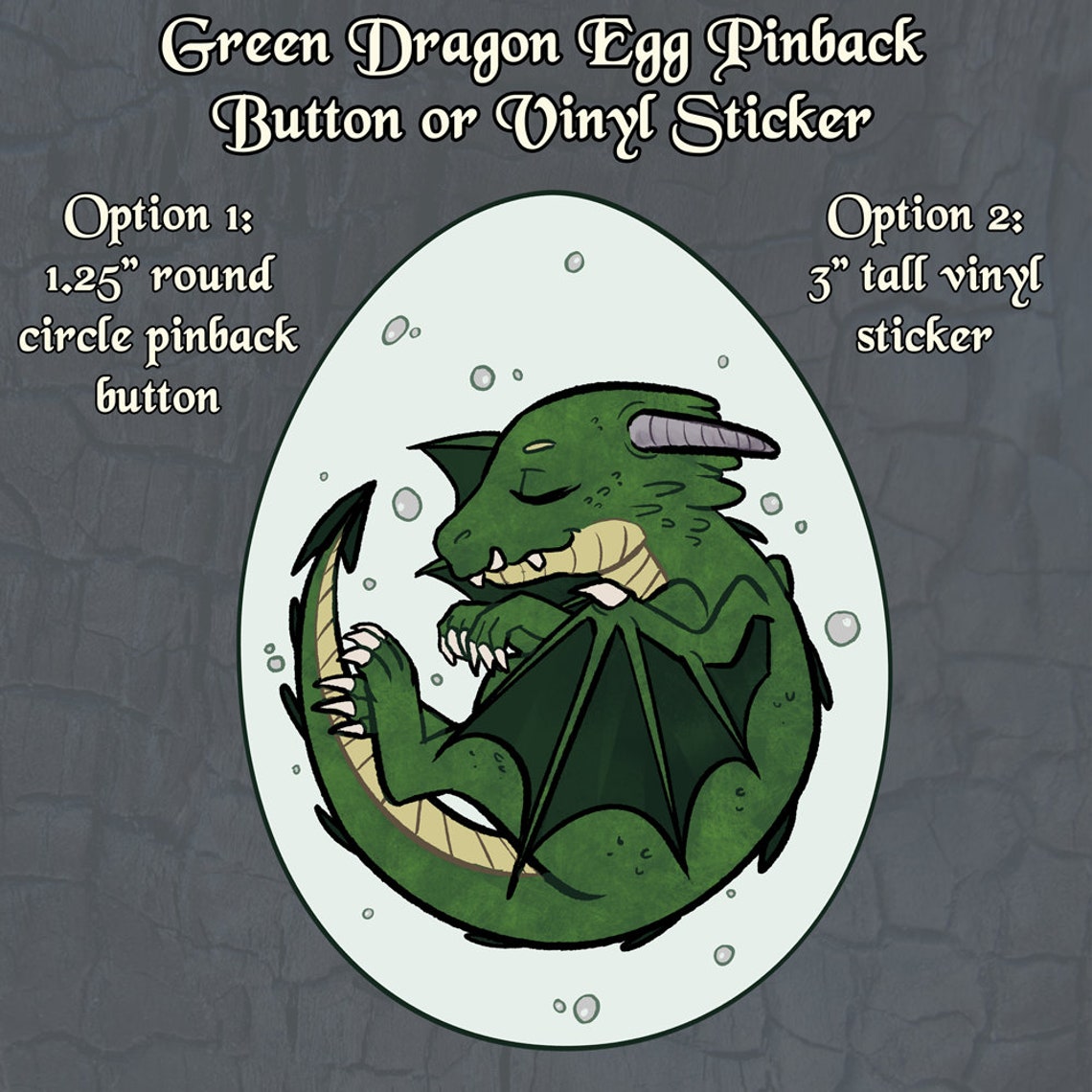Green Dragon Sleeping Dragon Egg Dnd 3 Vinyl Sticker or - Etsy