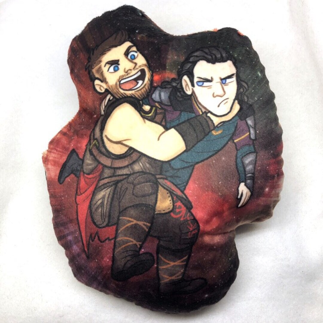 GET HELP Thor Ragnarok Loki Double Sided 10" Character Pillow Cushion ...