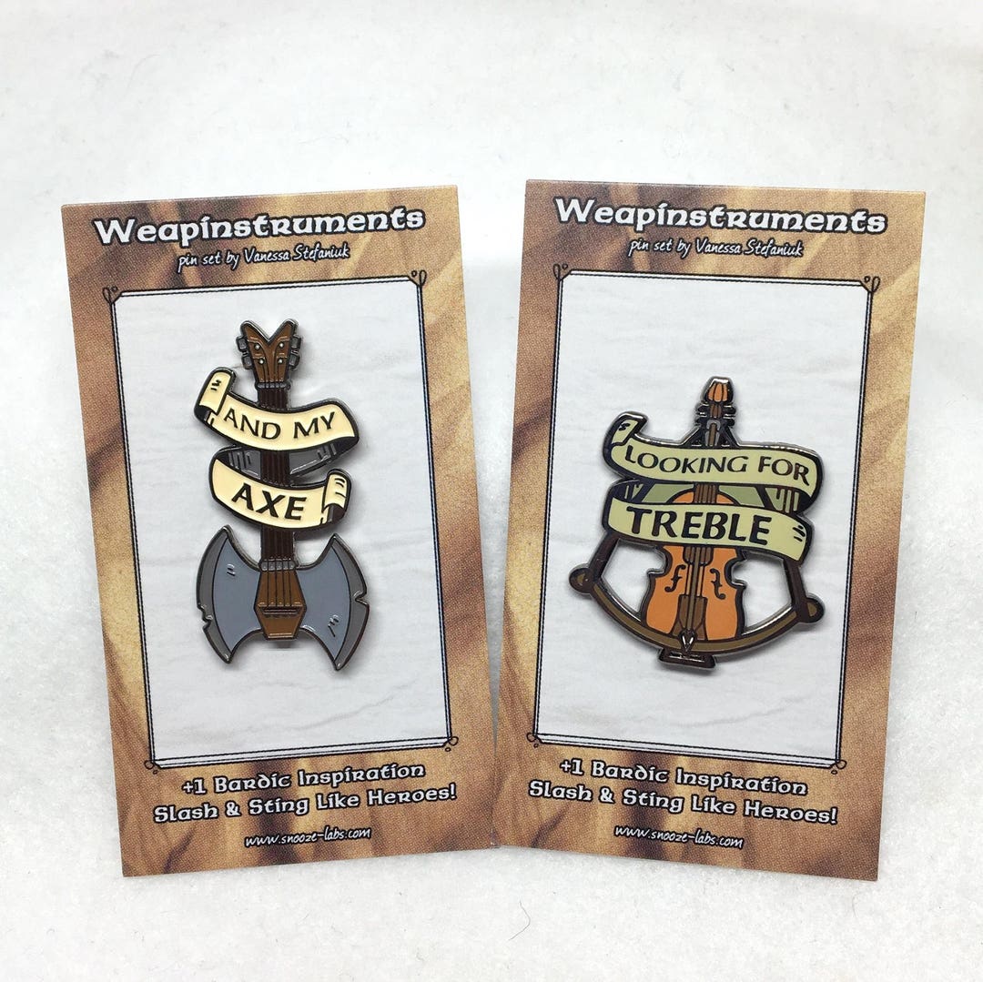Weapinstruments Dnd Enamel Pin - Dungeons & Dragons Weapon Lapel Pin ...