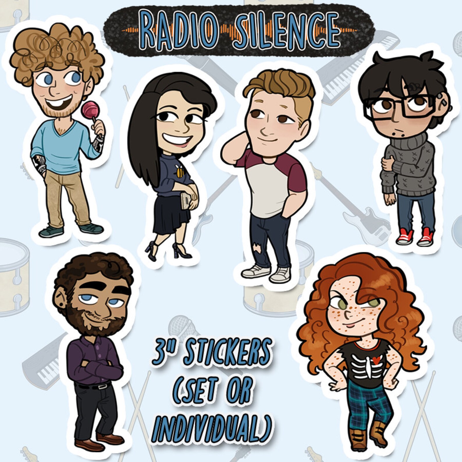 Radio Silence Chibi Rock Band Musicians Cute Comic Webcomic Characters ...