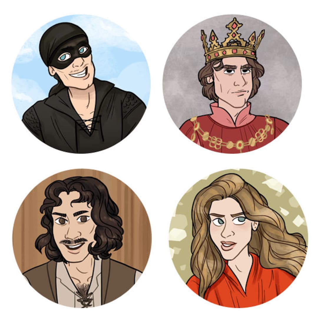 Princess Bride 1 Inch Button - Fantasy - Buttercup Westley Inigo Prince ...