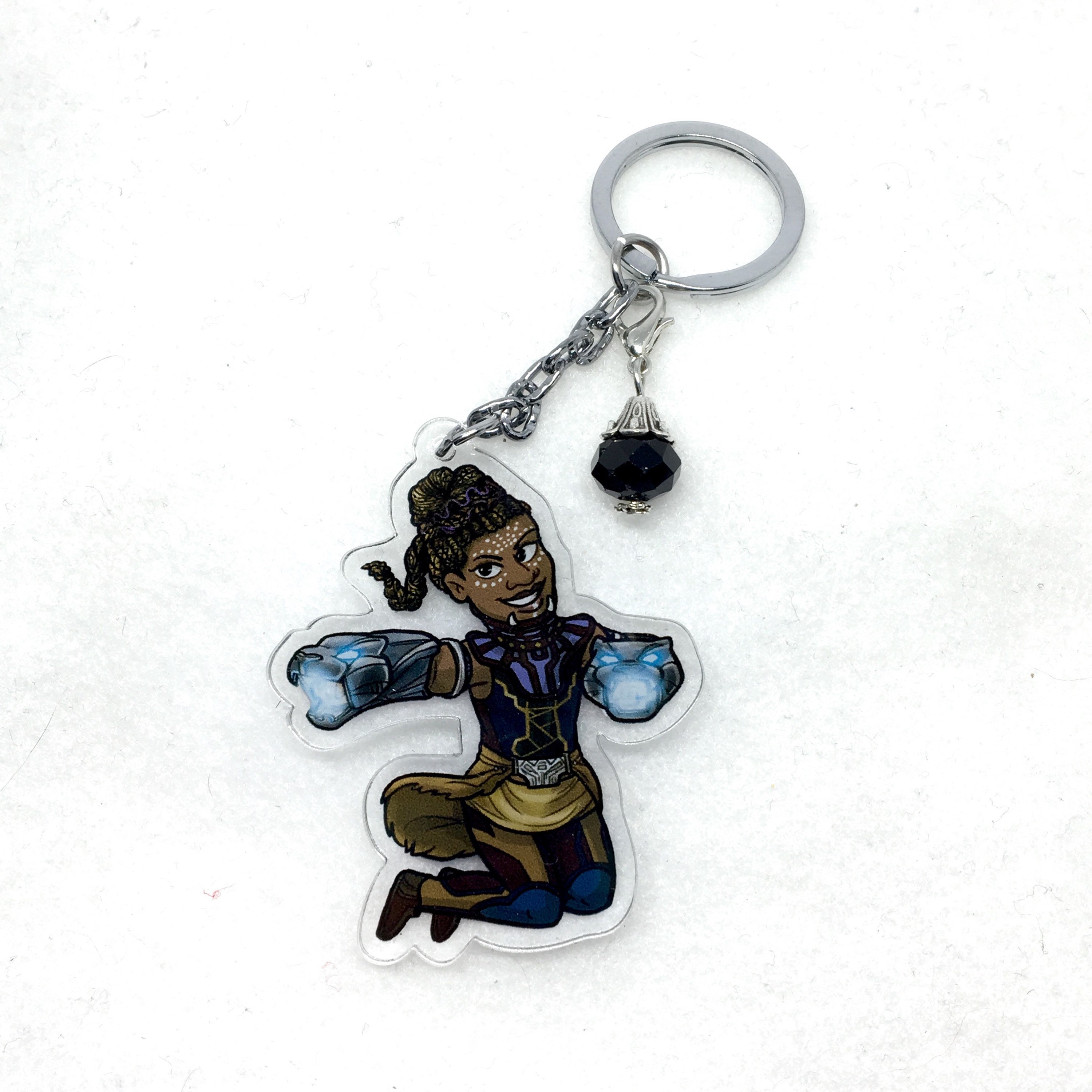 Black Panther Shuri Double Sided Acrylic Charm Keychain With Wakanda ...