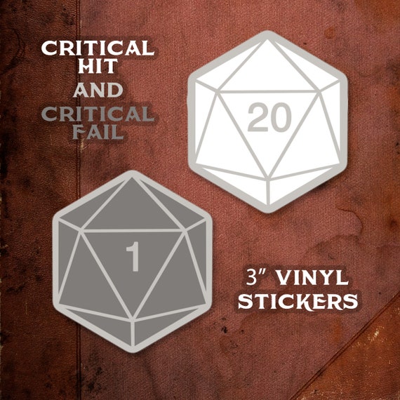 Snooze Labs Crafts — d20 Critical Hit Critical Fail Dungeons and...