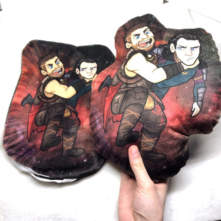 GET HELP Thor Ragnarok Loki Double Sided 10" Character Pillow Cushion ...