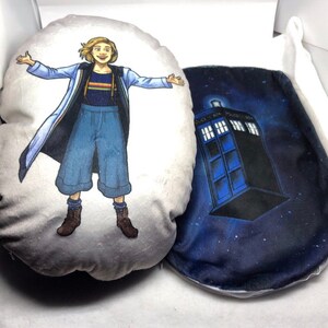 Doctor Who TARDIS 13th Doctor Double Sided 12" Character Pillow Cushion ...