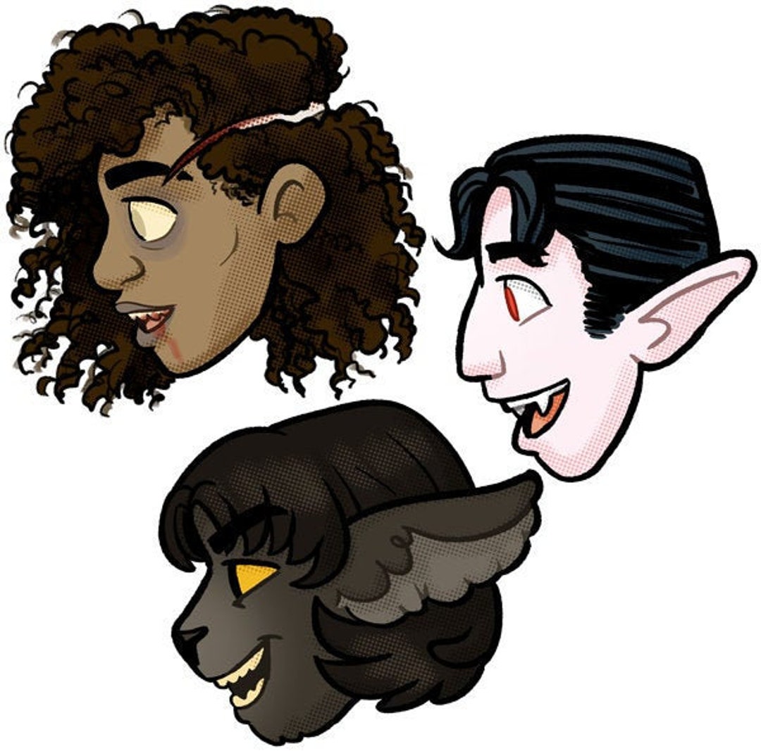 Zombie Vampire Werewolf Cute Monster Halloween 3 Vinyl Sticker - Etsy