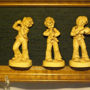 Fabulous Musical Chalk Figures-6 Framed Music Room violin Cello ...