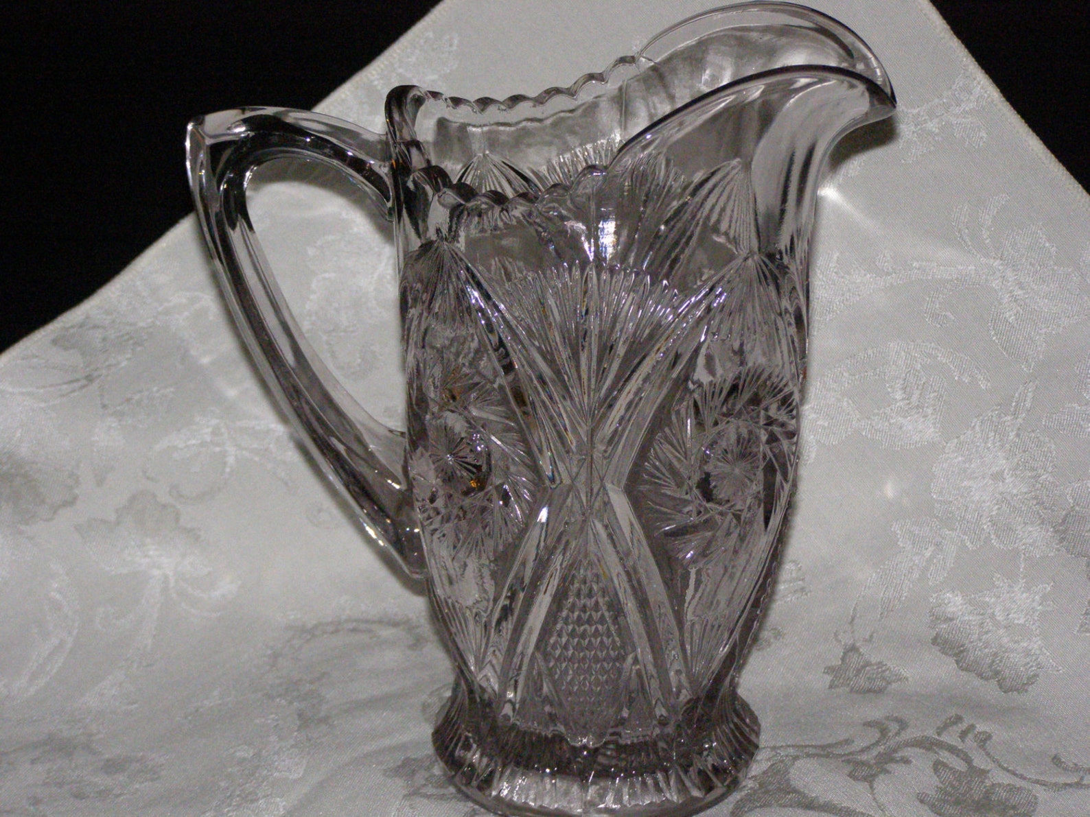 Stunning Early American Glass Pitcher Sun Purple Circa1880-1890 - Etsy