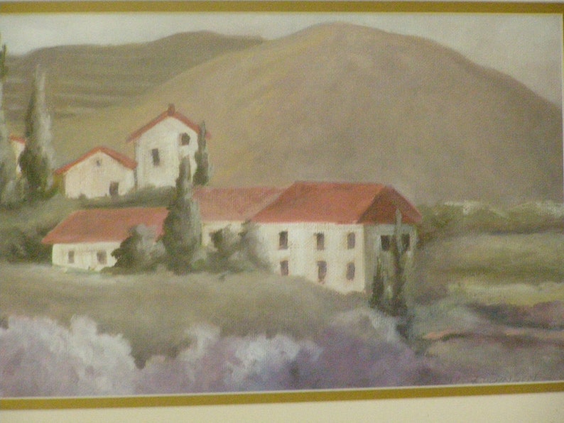 Landscape Painting by C. Robinson "lavender" - Etsy