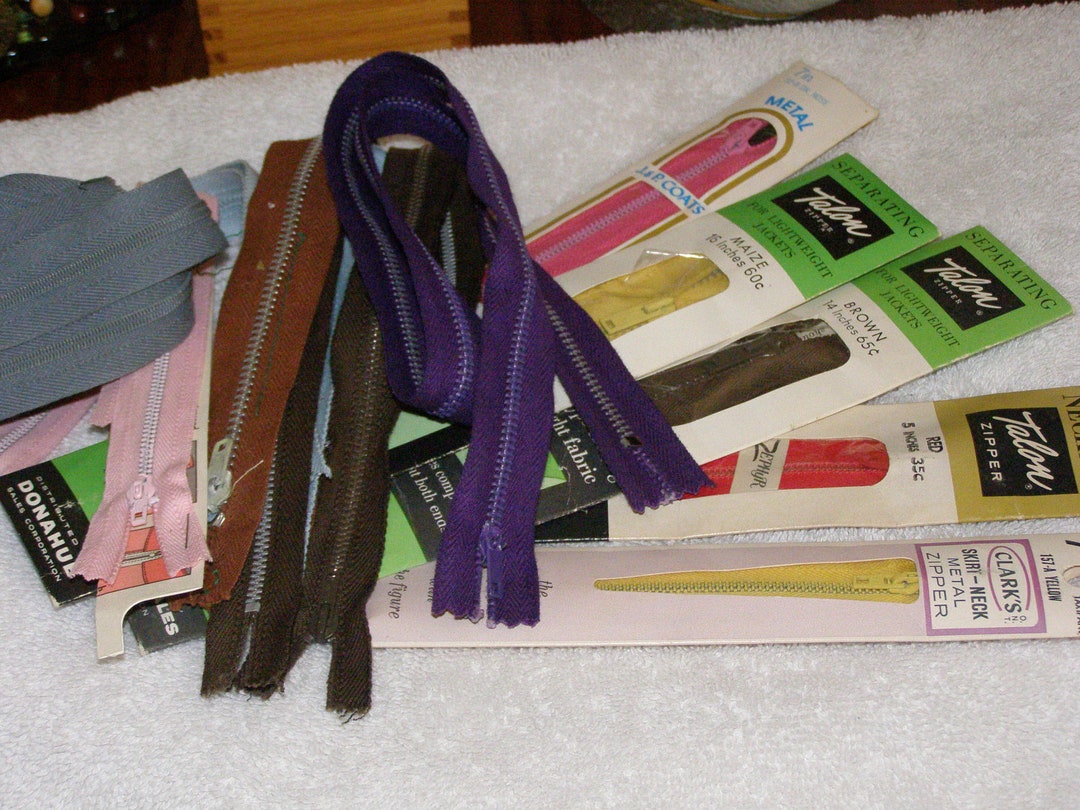 Vintage Zipper Lot Talon JP Coat Clark Different Colors and Lengths - Etsy