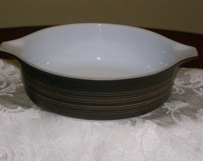 Vintage Pyrex Baking Dish Mini Casserole Brown Black in Color Mid ...