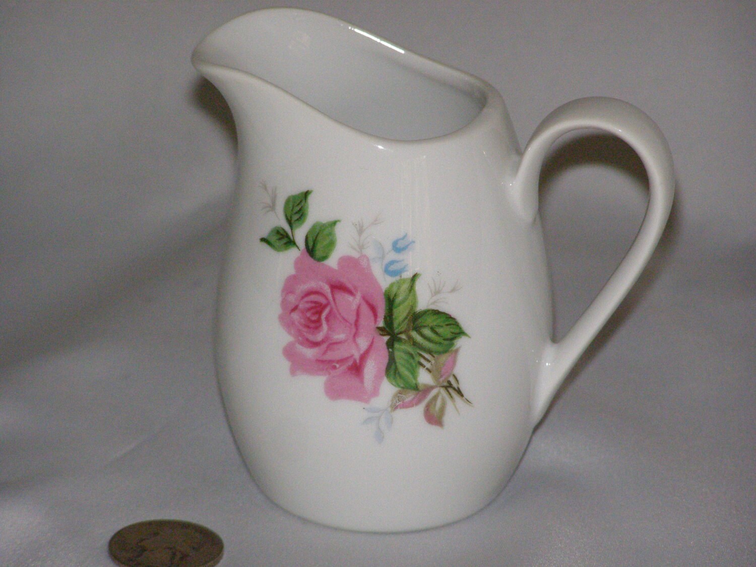 Vintage Hand Painted Small Porcelain Floral Pitcher by King Fine China ...