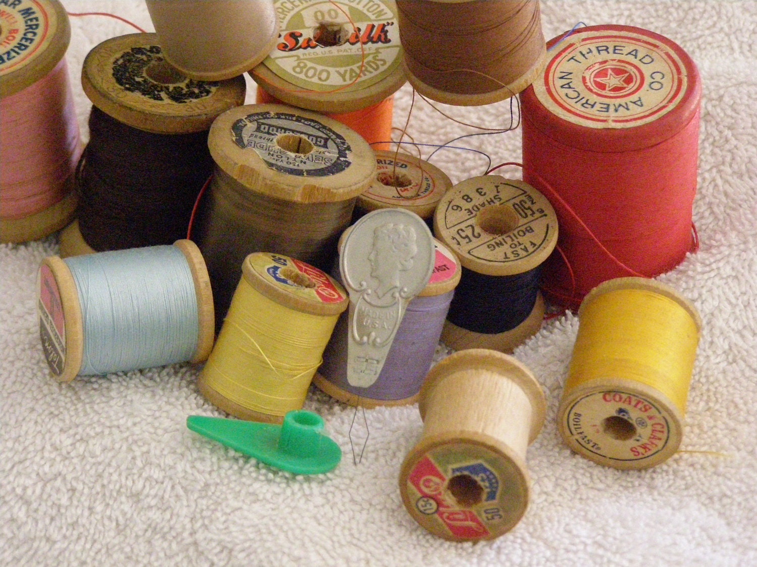 Vintage Thread Most on Wooden Spools Talon American Star Etc. - Etsy