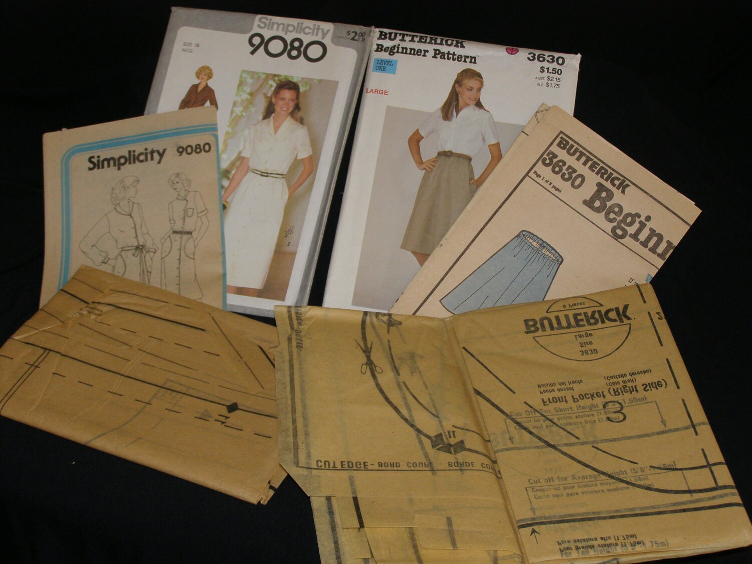 Vintage Pattern Lot of 4 Four by Simplicity 9637 8447 9080 | Etsy