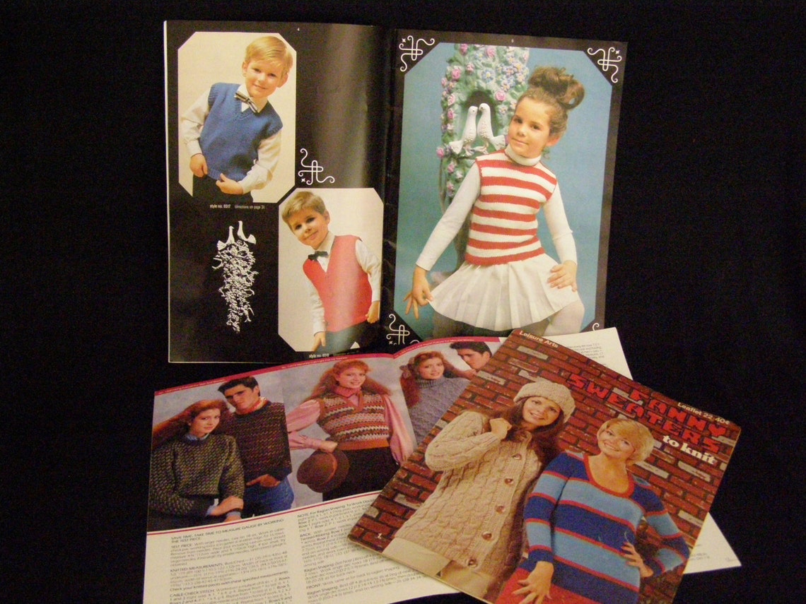 Vintage Knitting Pattern Books for Adults and Children - Etsy
