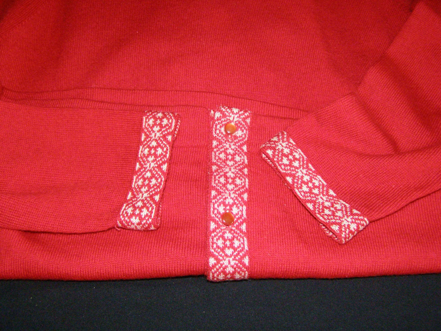 Vintage Jantzen Red Cardigan Wool Sweater 1950's LADIES SIZE 38 With ...
