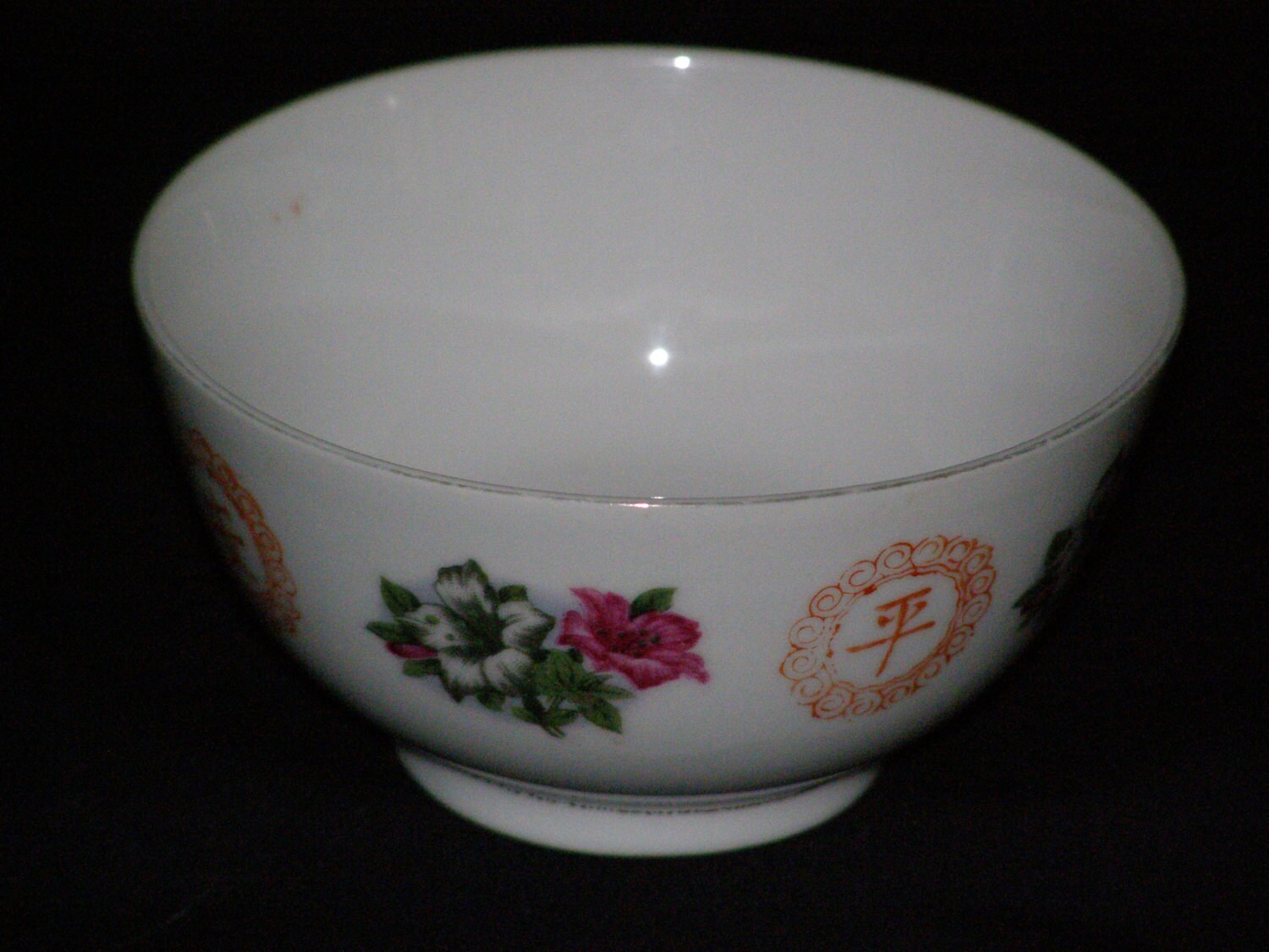 Vintage Rice Bowl Small Hand-painted Pacific Rim Asian Chinese ...