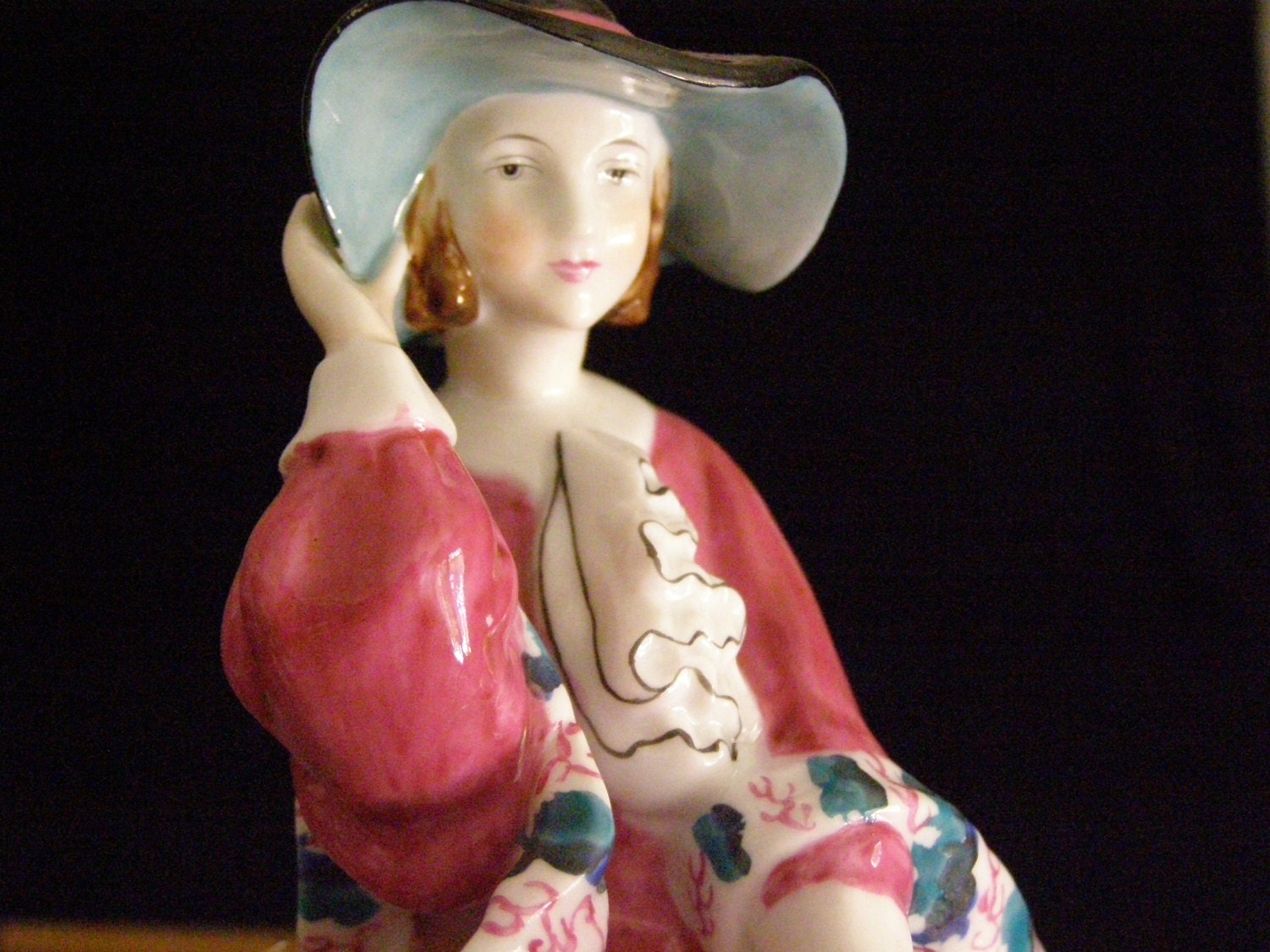 Victorian Porcelain young Lady Hat & Lace Hand-painted 7.25 Tall ...