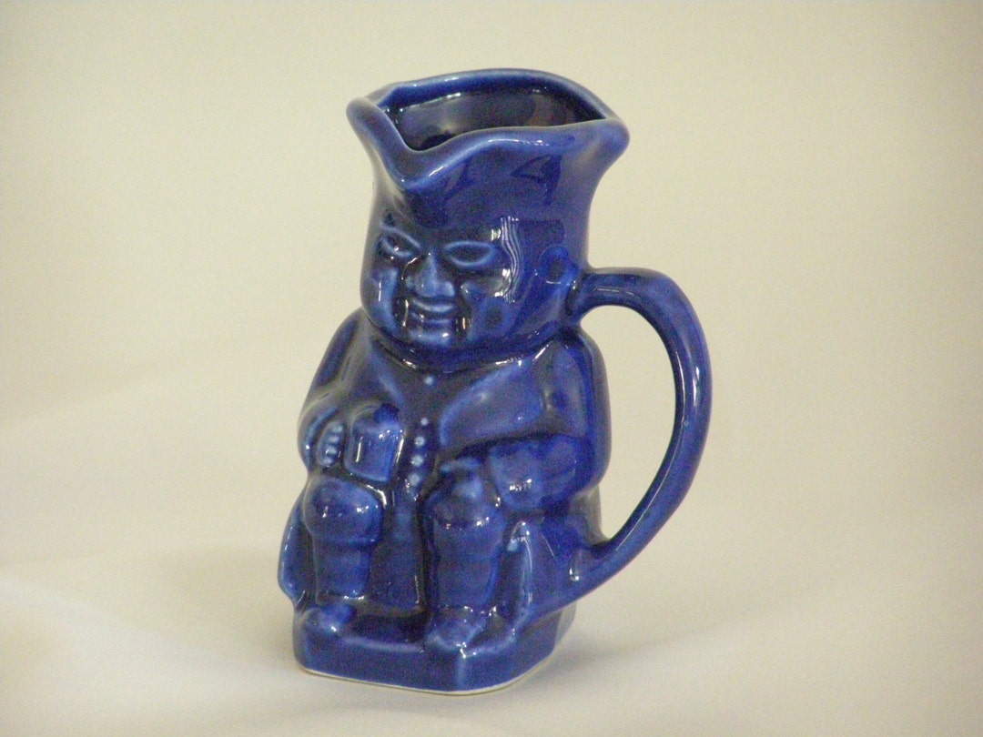 Vintage Pratt Type Toby Jug in Blue 1940 but This is Stamped USA 4 ...