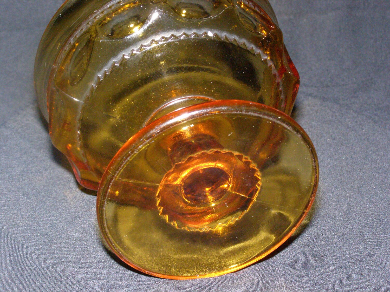 Vintage Anchor Hocking Sherbet in Amber Glass on Pedestal - Etsy