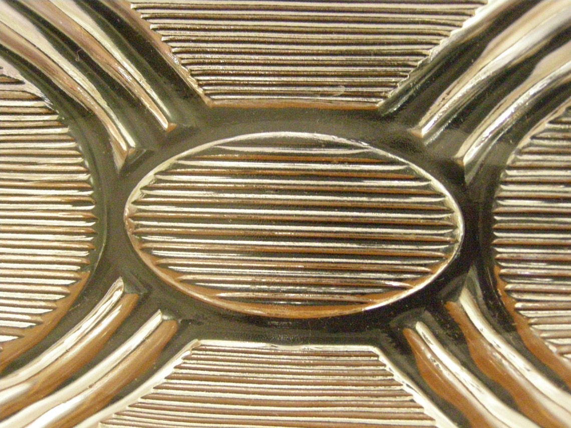 Vintage Art Deco Shells & Bars Pattern Handled Candy Dish - Etsy