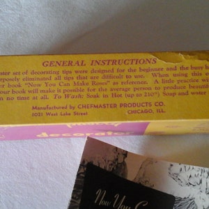 Vintage Chefmaster Pastry Decorator Set and Instruction Book "now You ...