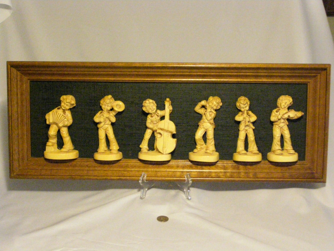 Fabulous Musical Chalk Figures-6 Framed - Music Room -violin Cello ...
