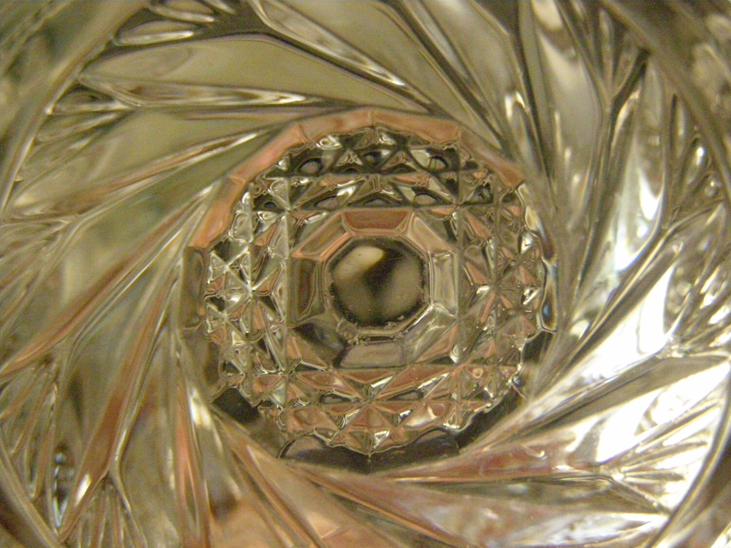 Vintage Pressed Glass Bowl Multi Pattern With Scolloped Edge - Etsy