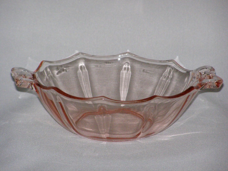 Vintage Pink Glass Bowl With Handles Candy or Nut Dish - Etsy