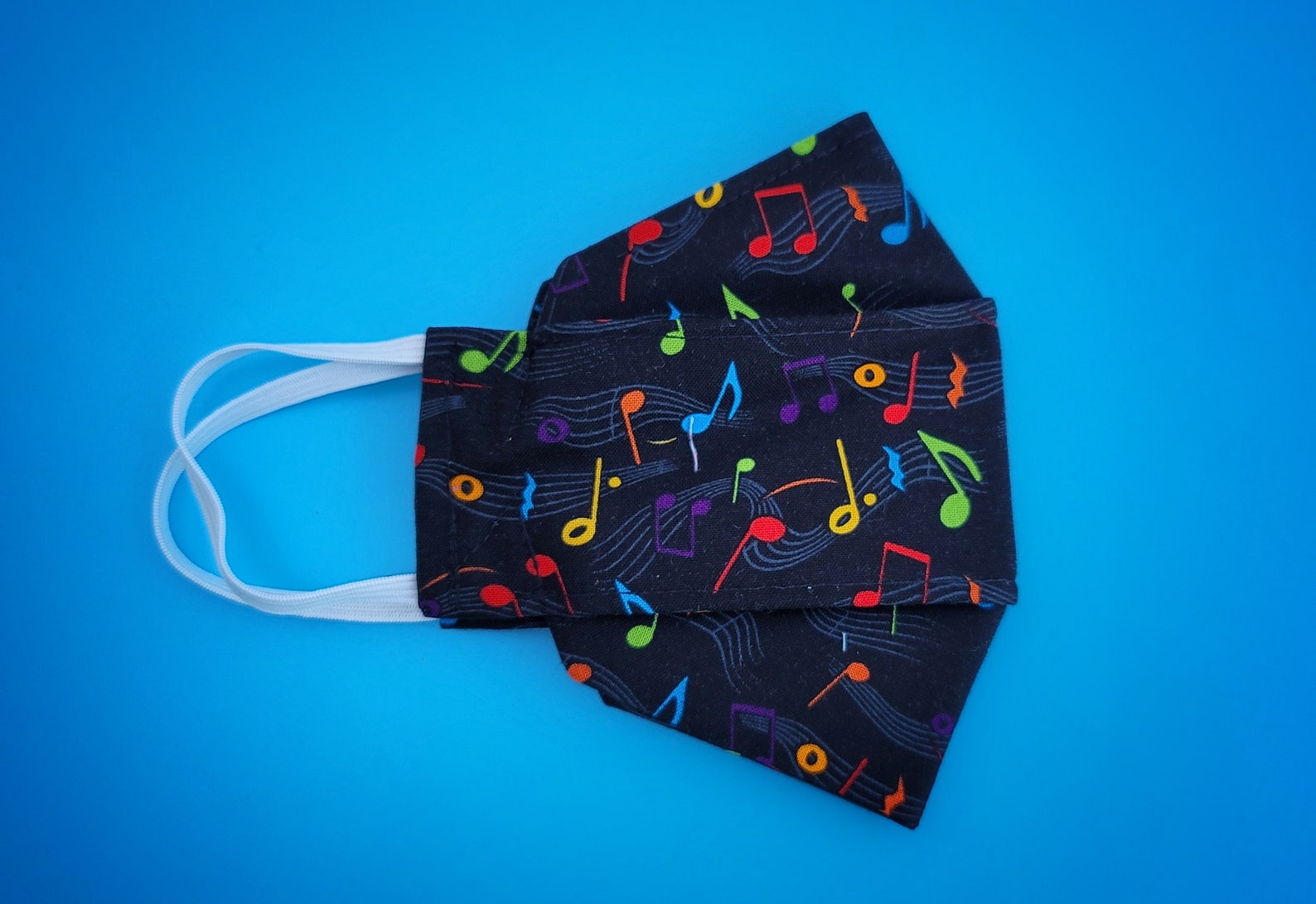 Music Teacher Student Fitted Face Mask Orchestra Band Chorus Notes ...