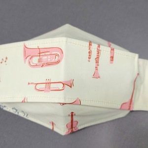 Music Teacher Student Fitted Face Mask Orchestra Band Chorus Notes ...